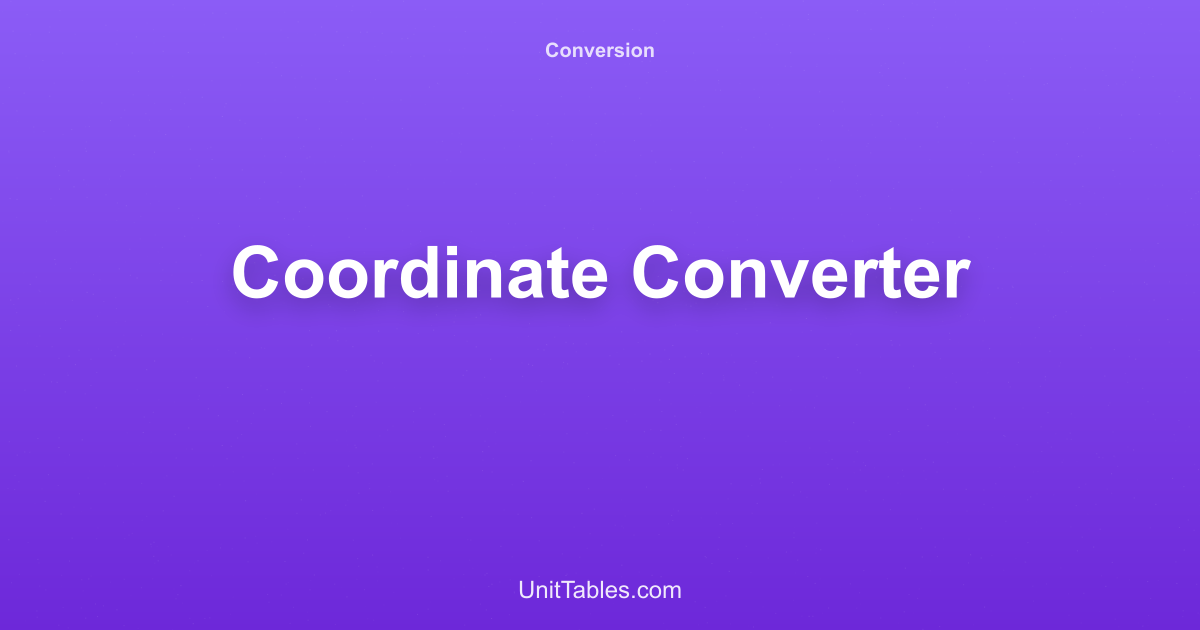 Coordinate Converter | Decimal Degrees, DMS, UTM - All Formats [2026]