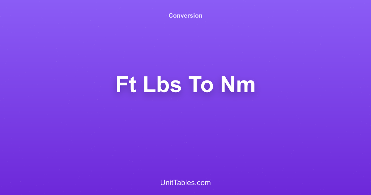 Foot-Pounds to Newton-Meters Converter - ft-lb to Nm Torque Conversion ...