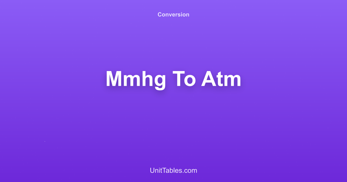 mmHg to Atmosphere Converter | Pressure Calculator