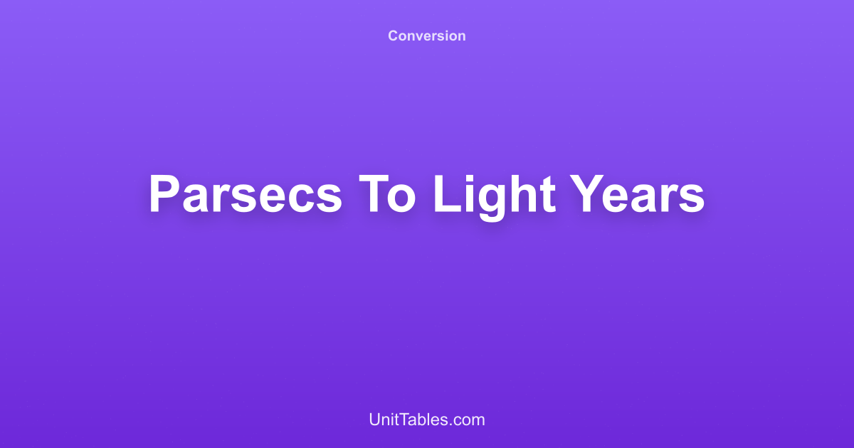 Parsecs to Light Years Converter | Astronomical Distance Calculator