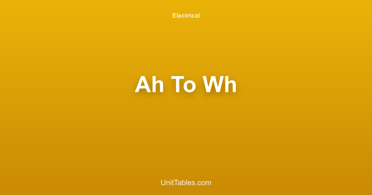Amp-Hours to Watt-Hours Calculator - Complete Guide and Free Calculator ...